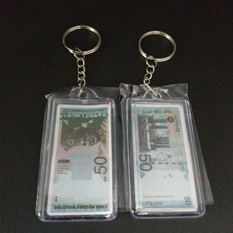 Money Keychain Duit Malaysia RM1 RM2 RM5 RM10 RM20 RM50 RM100 RM500 ...