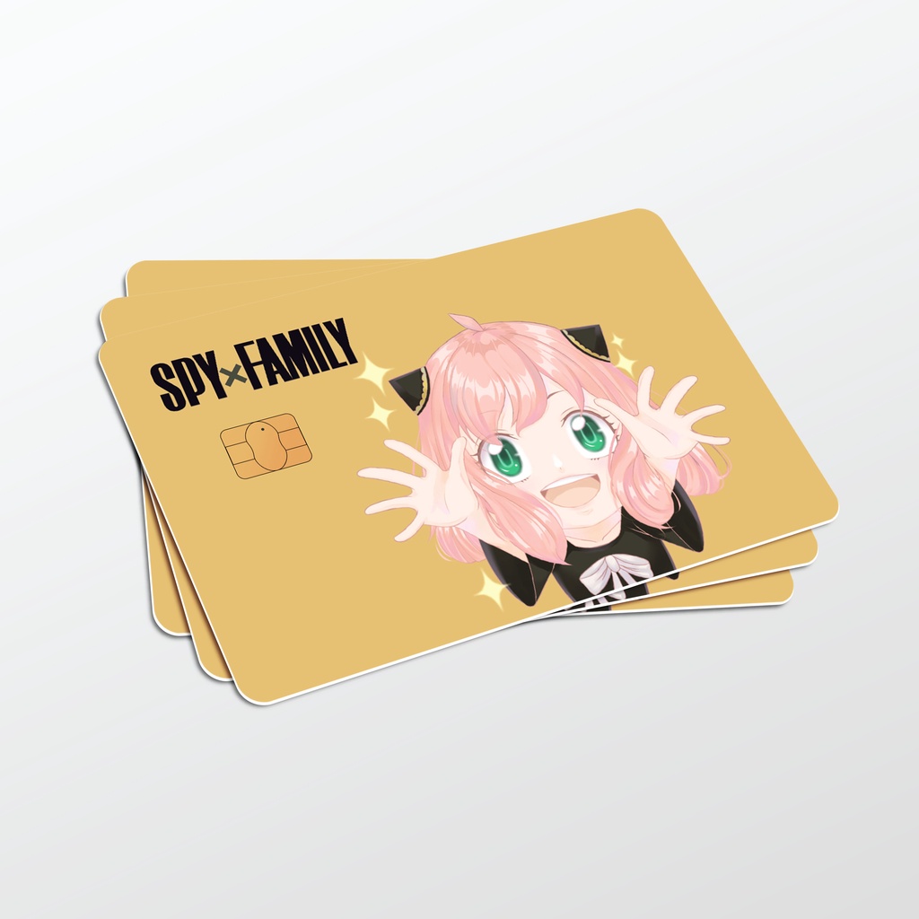 Sticker Anime Spy X Family Anya Loid Yor Forger Stiker Card Cover ATM ...