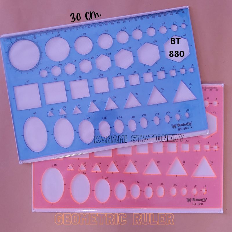 Geometric Shape Ruler Template Butterfly Ruler. | Shopee Malaysia
