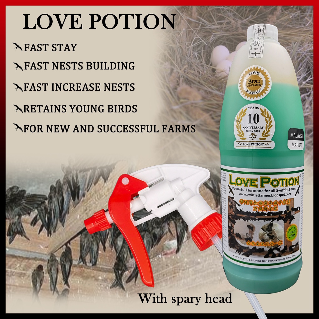 Love potion 1 Litre packaging aroma rumah burung walit/walet | Shopee ...