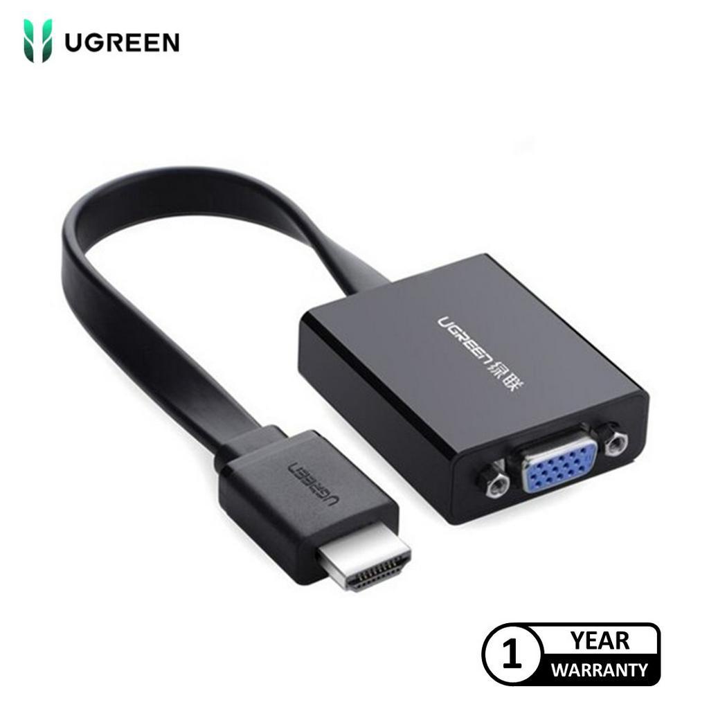 UGREEN HDMI TO VGA+3.5MM AUDIO 25CM CONVERTER (BLACK) | Shopee Malaysia