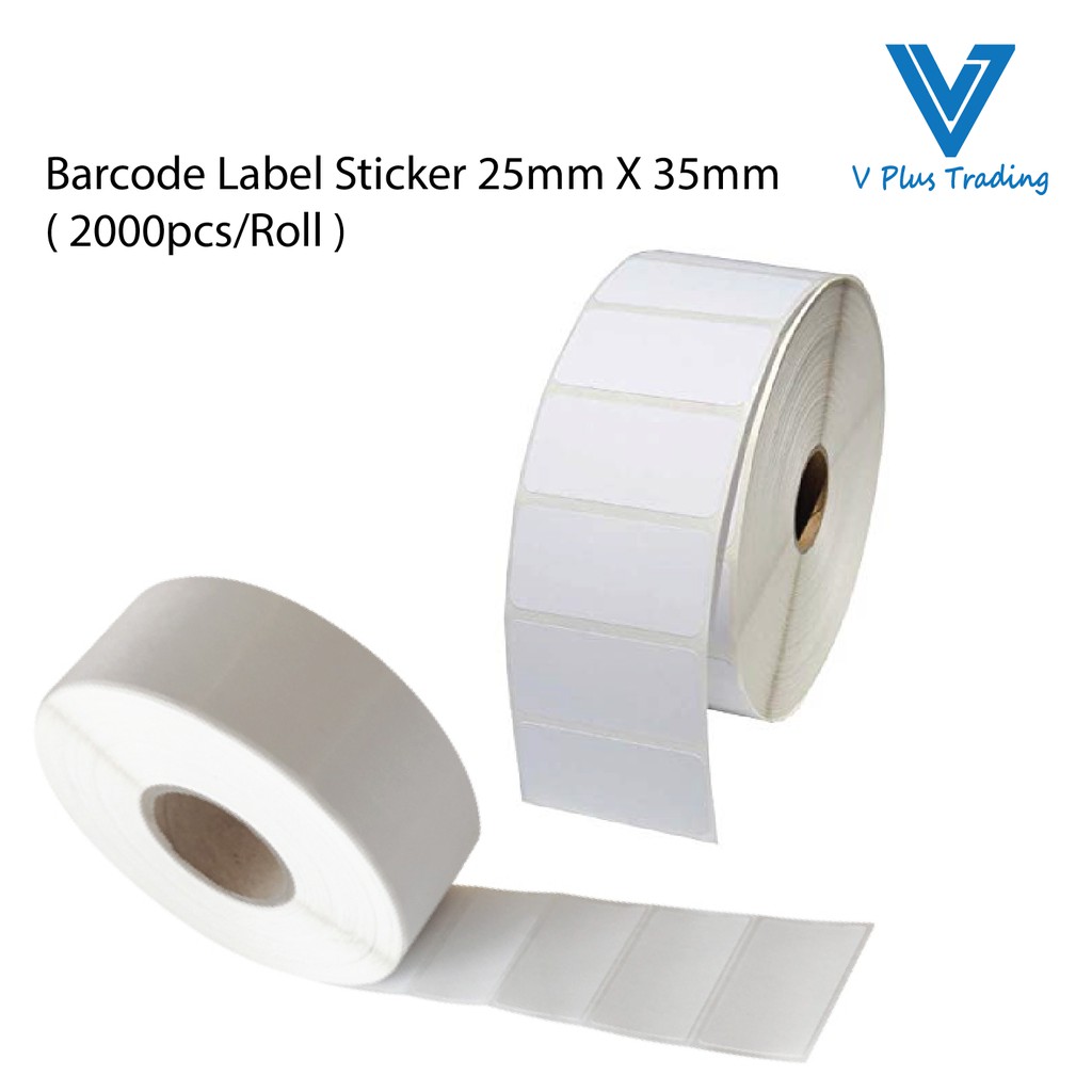 Barcode Label Sticker 25mm X 35mm ( 2000Pcs/Roll ) | Shopee Malaysia