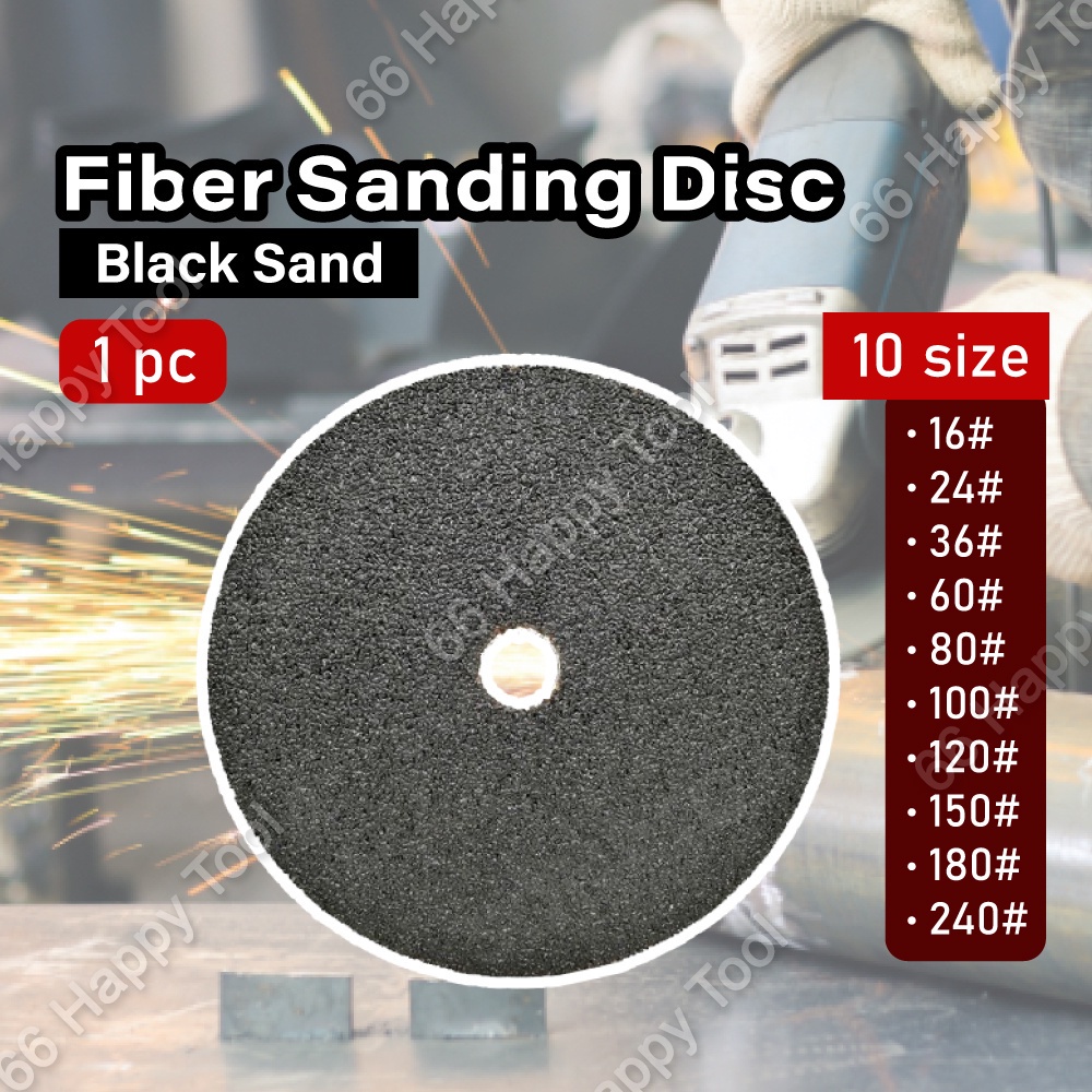 (1pc) 4Inch Fiber Sanding Disc Grit P16-P240 Black / Maroon 100mm Sand ...
