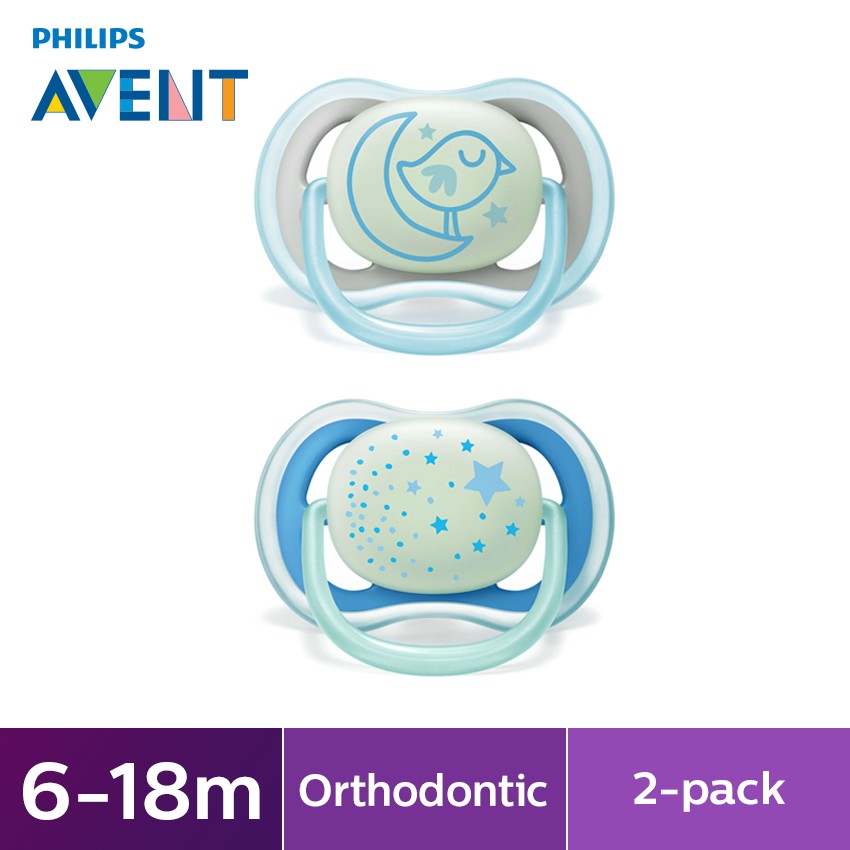 [New] Philips Avent Ultra Air Nighttime Neutral Pacifier 6-18m (Star ...
