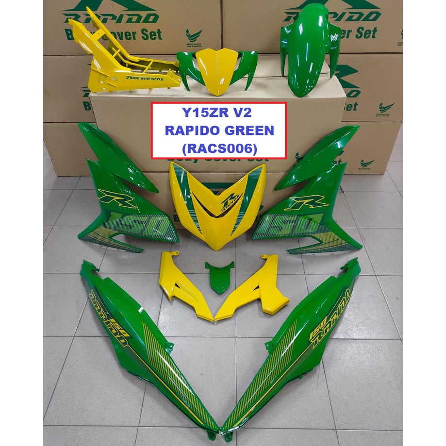 Cover Set Rapido Y15ZR V1 V2 Yamaha Rapido Green Color Ysuku ...