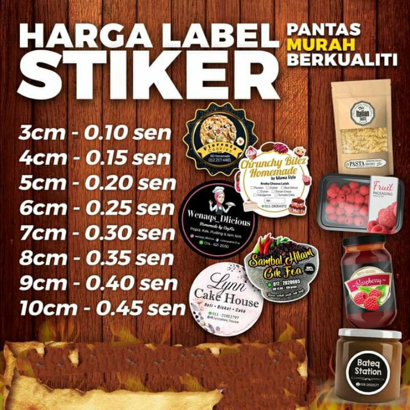 STICKER LABEL PRODUCT | Shopee Malaysia