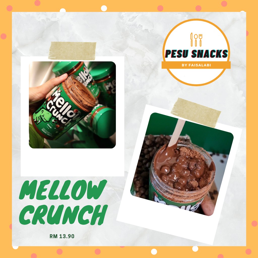 [READY STOCK] MELLOW CRUNCH & MELLOW COOKIES (2 TUBS FREE PAPER BAG ...