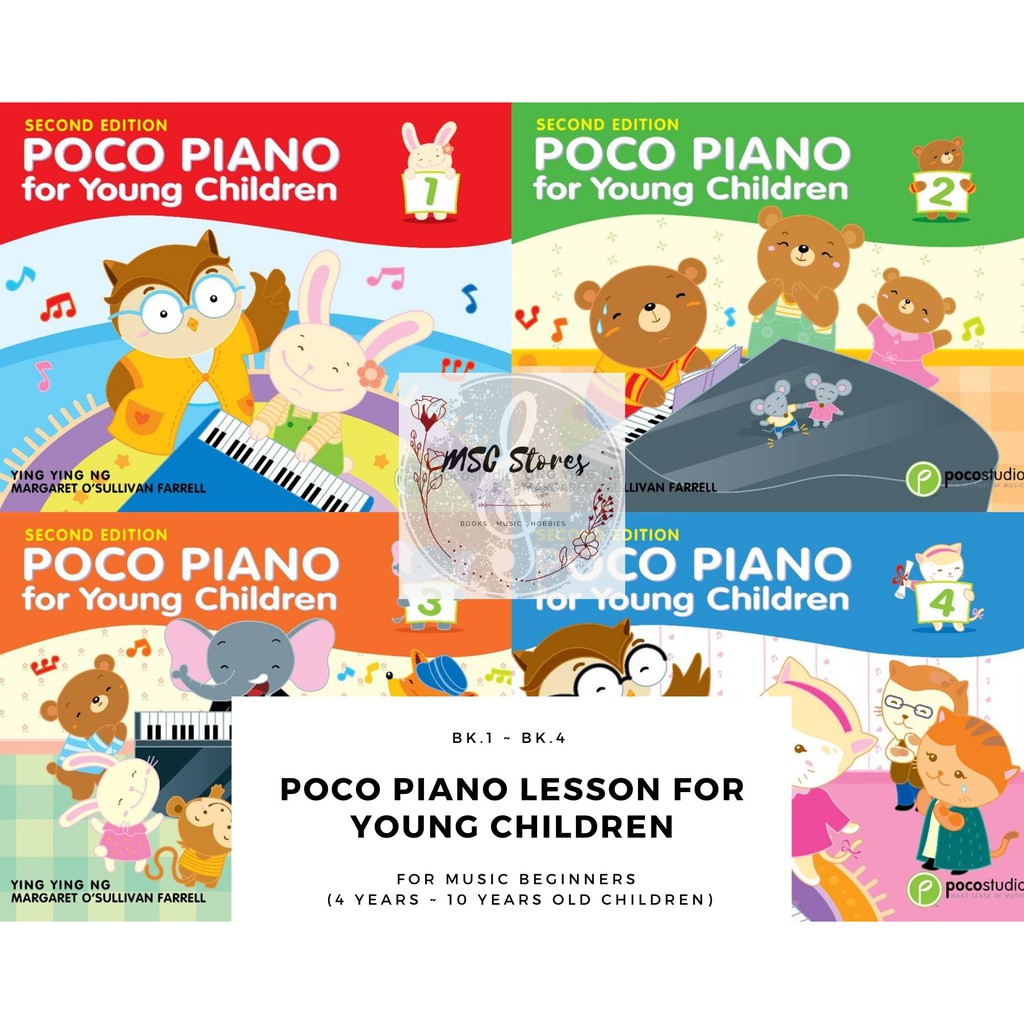 Poco Piano Lesson For Young Children Bk.1 ~ Bk.4 /Music Beginners (4 ...