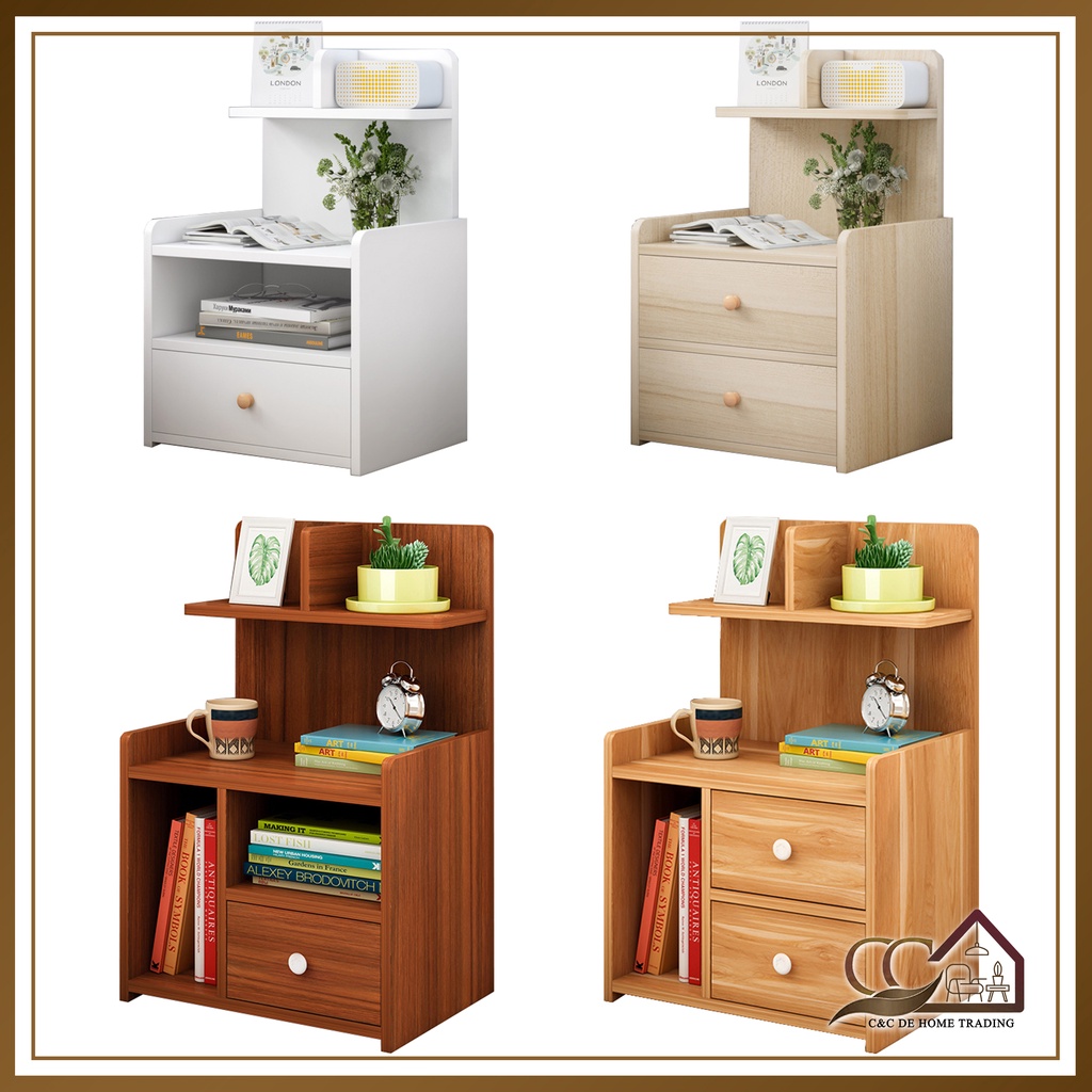 Modern Bedside Table Bedroom Nightstand Desk With Drawer Coffee Table ...