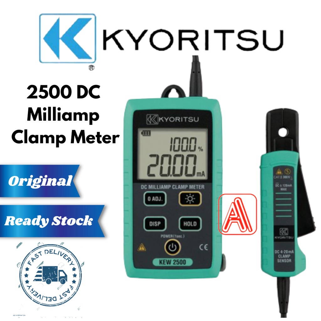 Kyoritsu KEW 2500 DC Milliamp Clamp Meter Measurement from 0.01mA to ...
