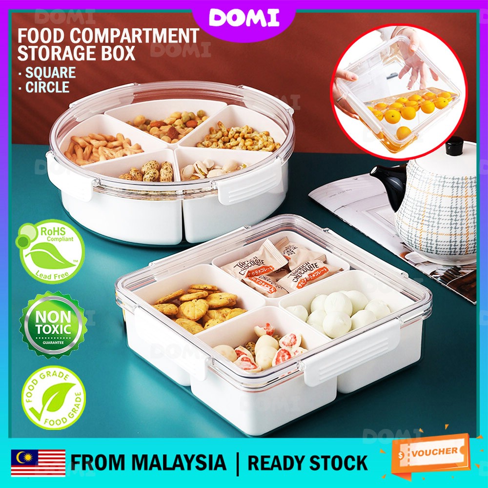 DOMI Dried Food Storage Snack Fruits storage Box Candy Tray Goods ...