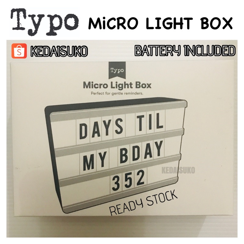TYPO Micro Light Box Letter Box Message Box DIY Light Box Alphabet ...