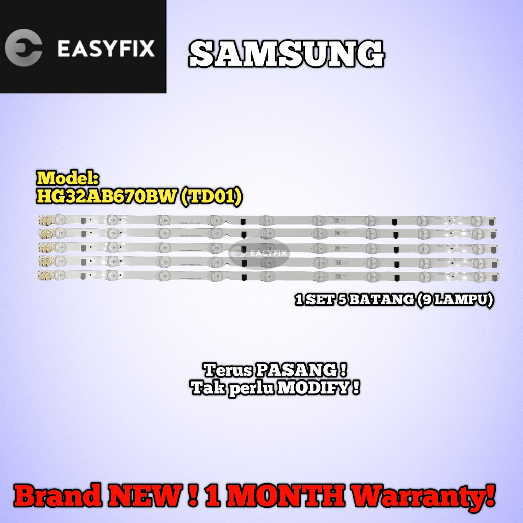 SAMSUNG HG32AB670BW 32 INCH LED TV BACKLIGHT ( LAMPU TV ) | Shopee Malaysia
