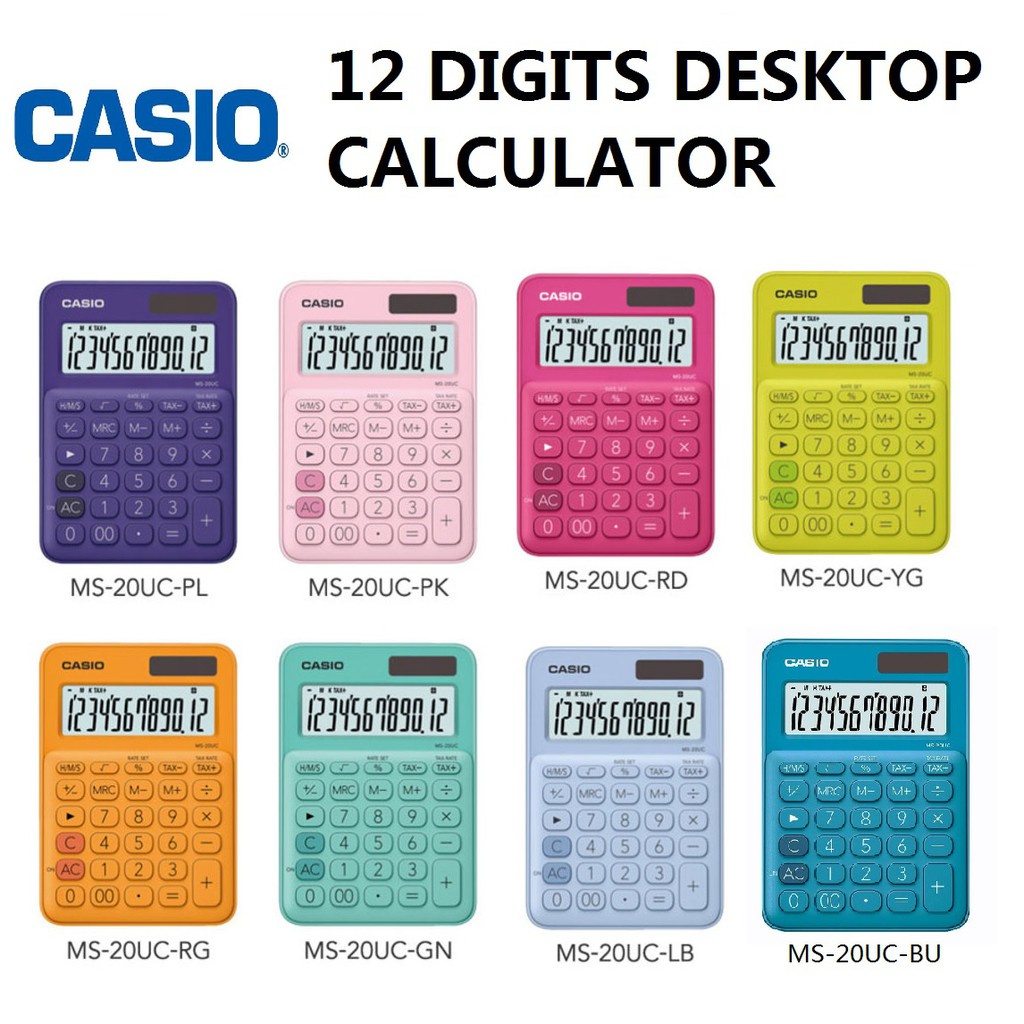 CASIO 12 Digits Desktop Calculator ( MS-20UC ) | Shopee Malaysia