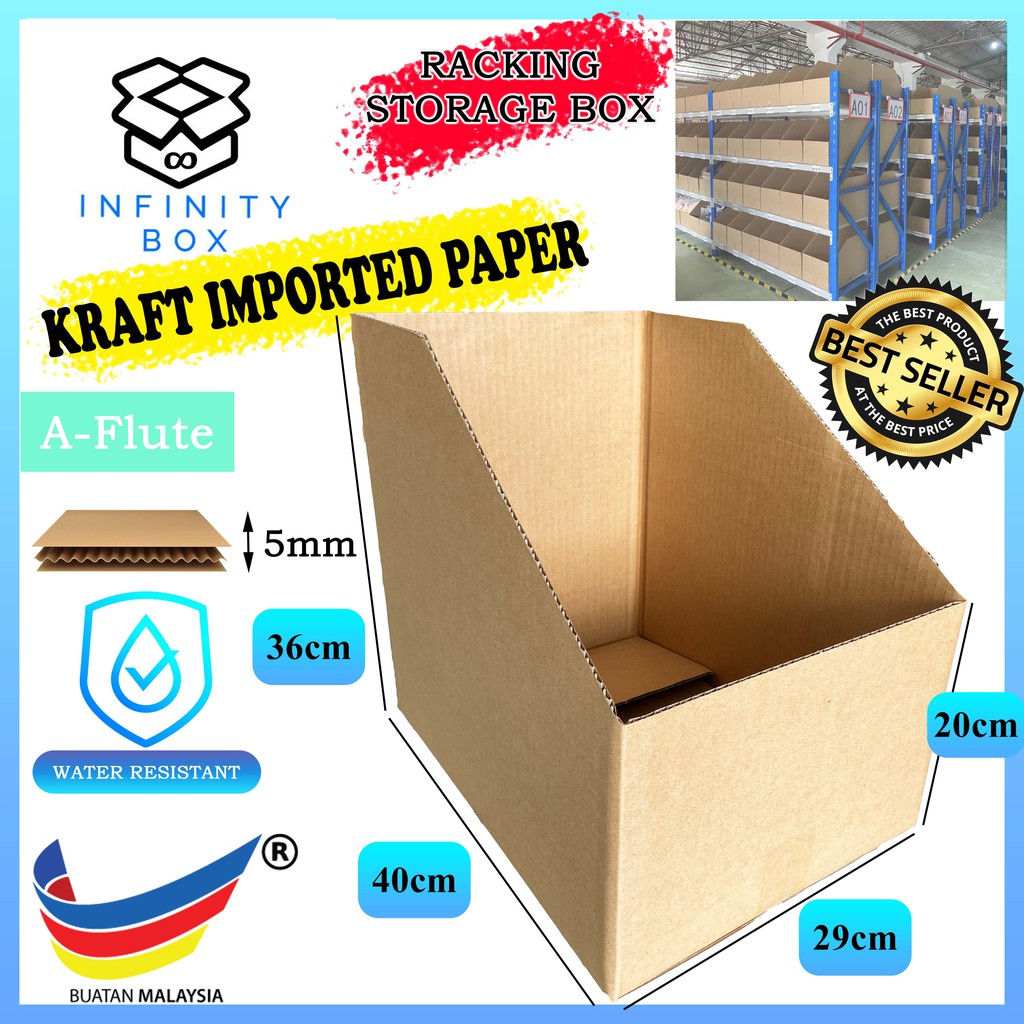 RACKING BOX STORAGE BOX ORGANISE BOX - KRAFT PAPER !!! - AFLUTE - 5MM ...
