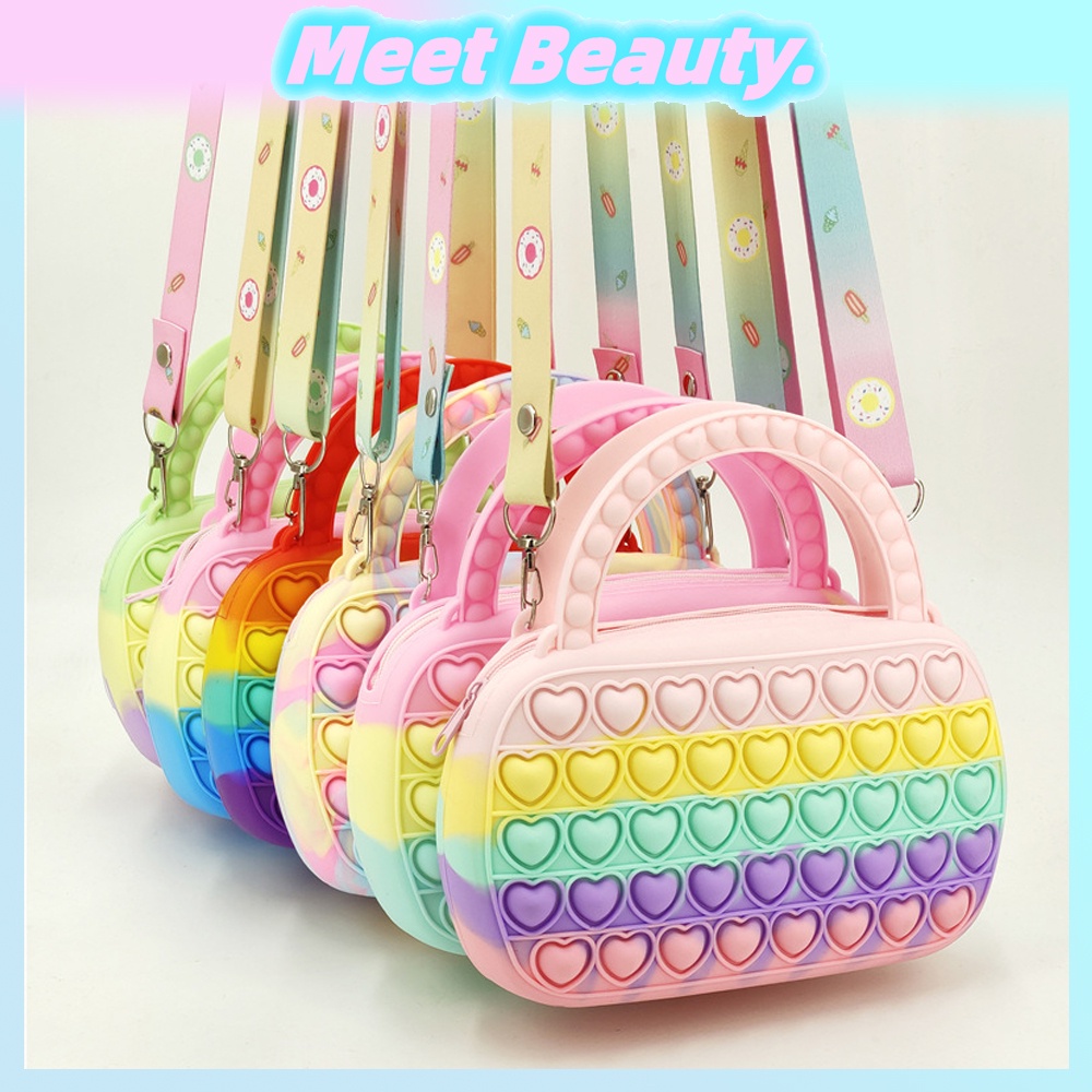 Pop It Crossbody Bags Fidget Toy for Girls Kids Dimple Toy Handbags ...