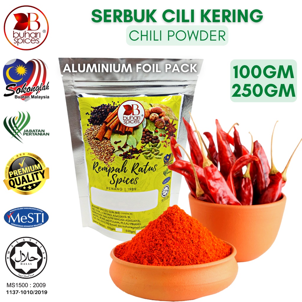 100GM - 250GM Serbuk Cili / Chili Powder (BUHARI SPICES) | Shopee Malaysia