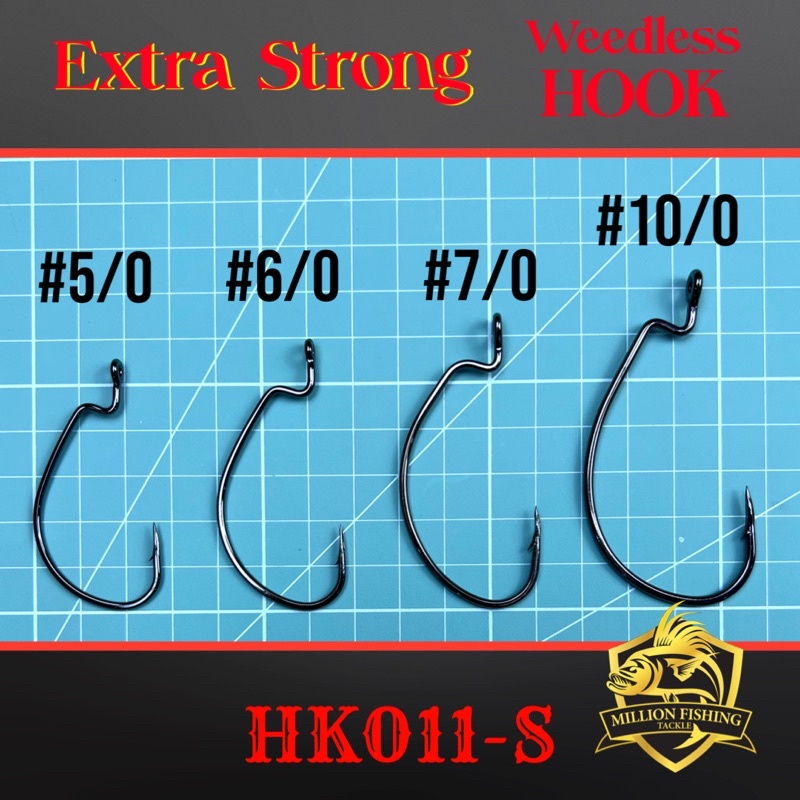 【HK010-S】5PCS Mata kail Weedless Hook Pancing Softplastic Silencer ...