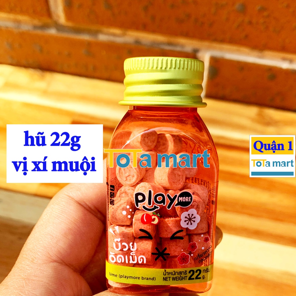 (New! Expiry date 08/2024) PLAYMORE Thai mint candy jar 22g Sugar free ...