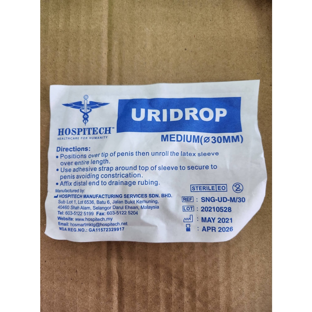 URIDROP Male External Catheter (condom catheter) M-30MM (PCS) | Shopee ...