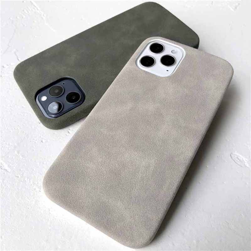 Ultra thin Suede Texture leather Phone Cases For iPhone 12 Mini 11 Pro ...