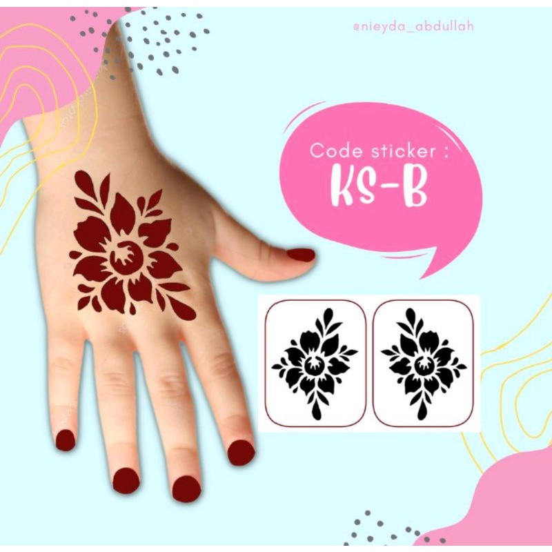 Sticker Inai Tangan Budak Corak Cute Design Terkini Stiker Henna ...