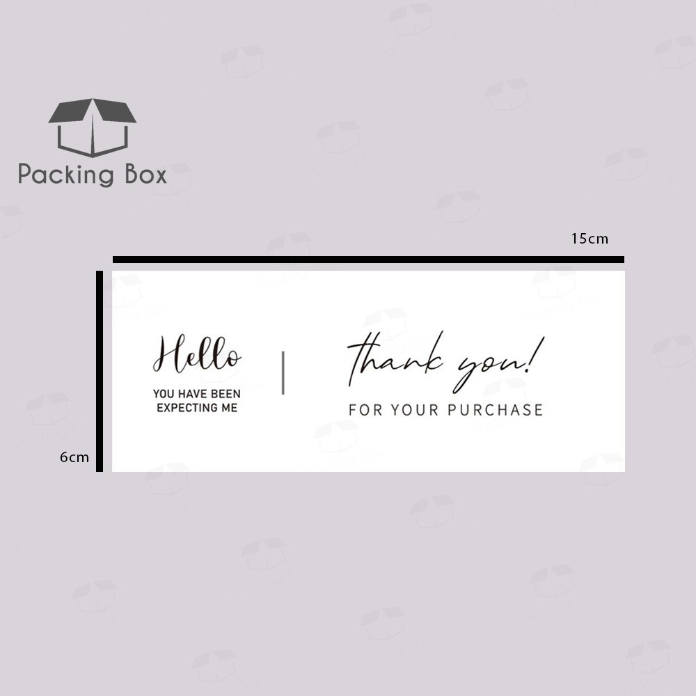 50PCS Sealing Stickers Thank You Sticker Waterproof Rectangle Size ...