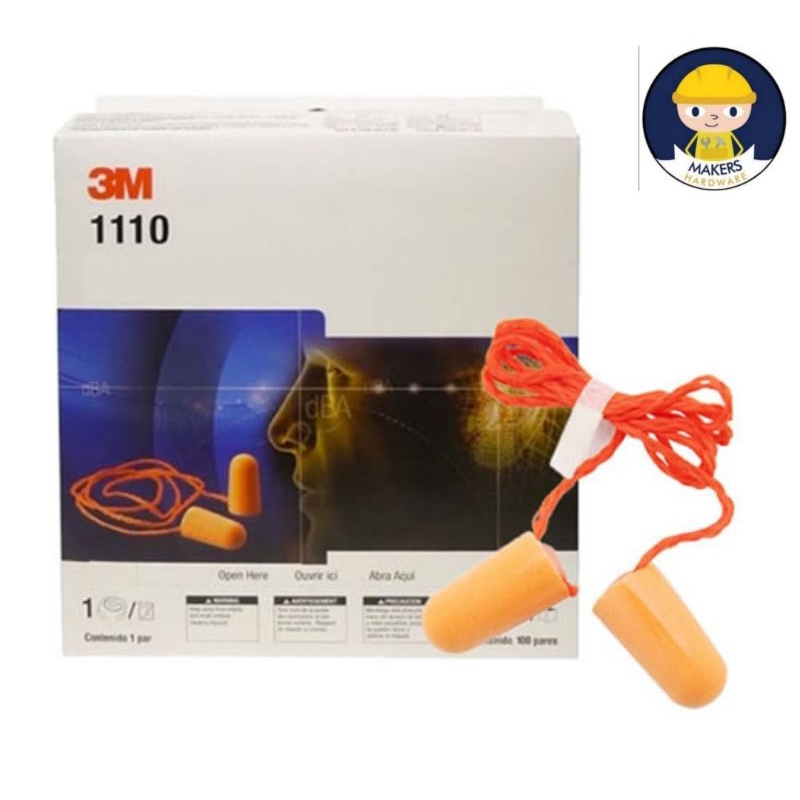 ORIGINAL 3M 1100 EAR PLUG (1 PAIR) - DISPOSABLE UNCORDED EARPLUG | Shopee Malaysia