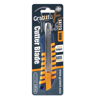 Grabbit cutter blade (Abs Handle) 9mm sharp edge Plastic Snap-Off / 9mm ...