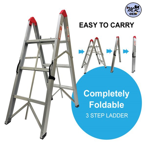 MR OEM Lightweight 3 Steps / 5 Steps Ladder Multipurpose Household ...