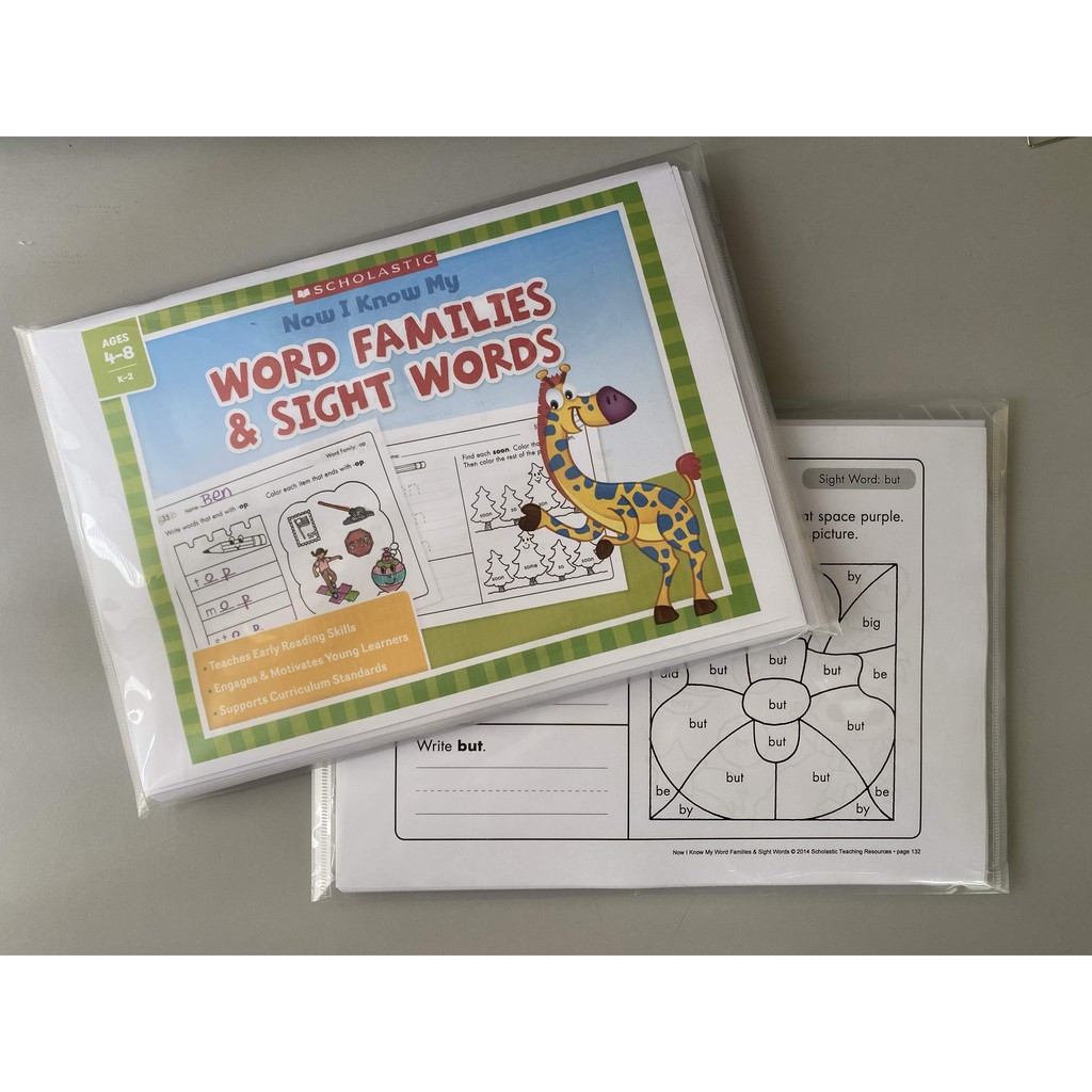 [Work Sheet] Now I Know My Word Families & Sight Words ( Code : SW09 ...