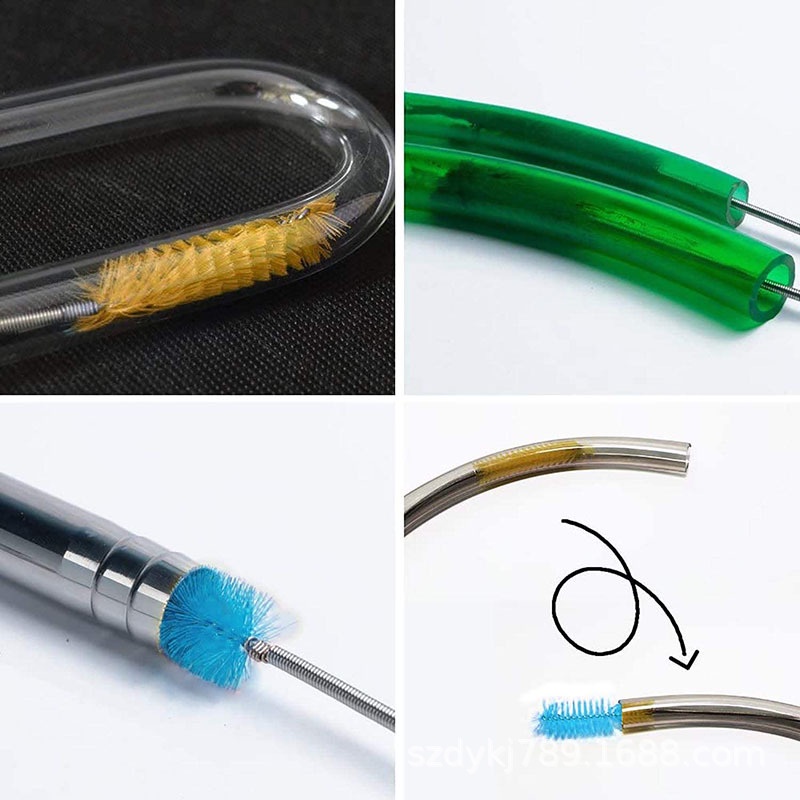 Ready stock Aquarium Spring brush twin head cleaning tool spring brush ...