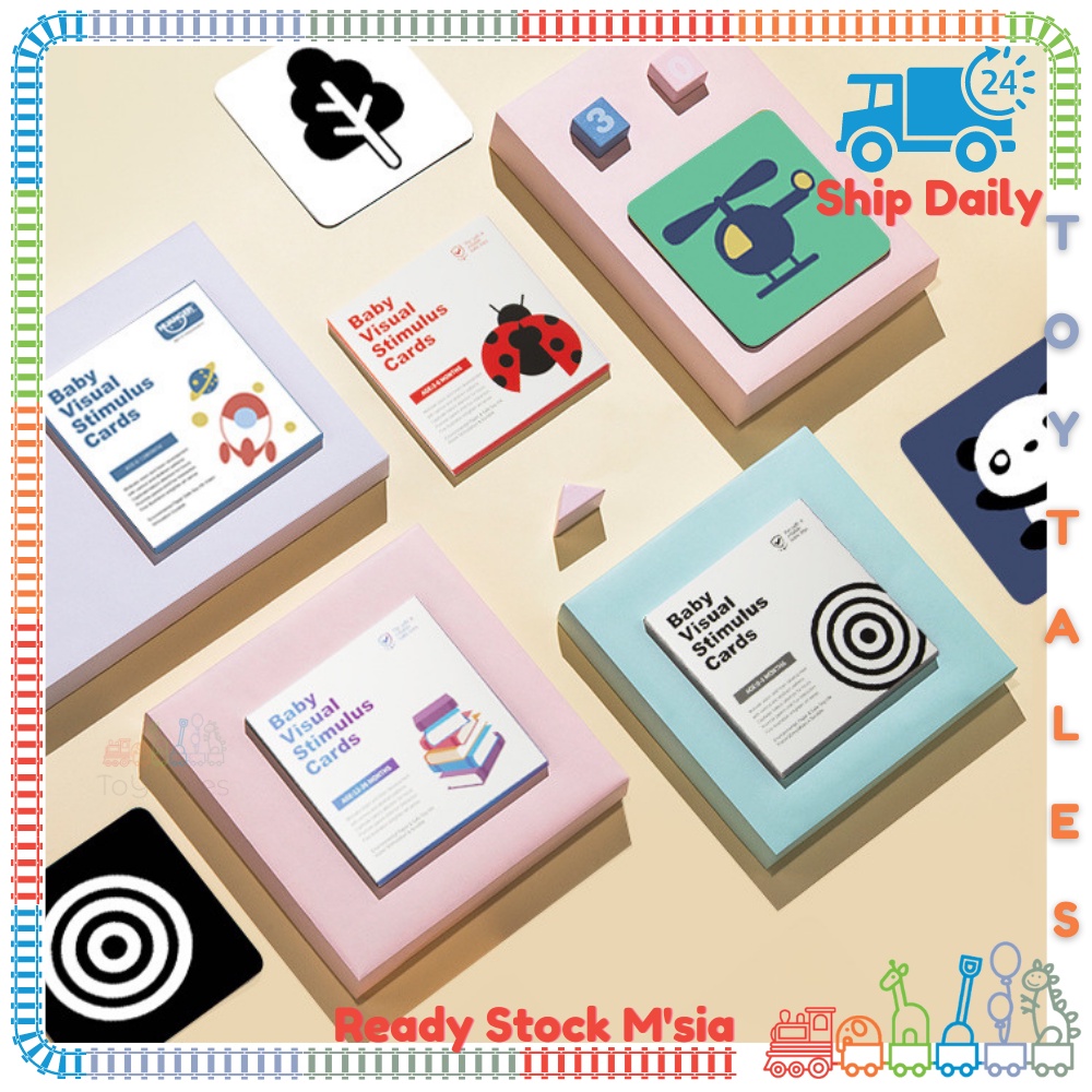Baby Visual Stimulus Cards 🍭 0-36 months 🍭 High Contrast Sensory Flash ...