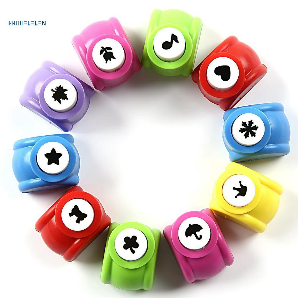 Set of 10 Craft Paper Punches with Hand Press Shapes, Christmas Tree ...