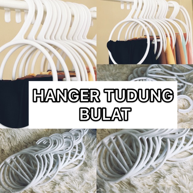 HANGER TUDUNG BULAT(WHITE)10pcs | Shopee Malaysia