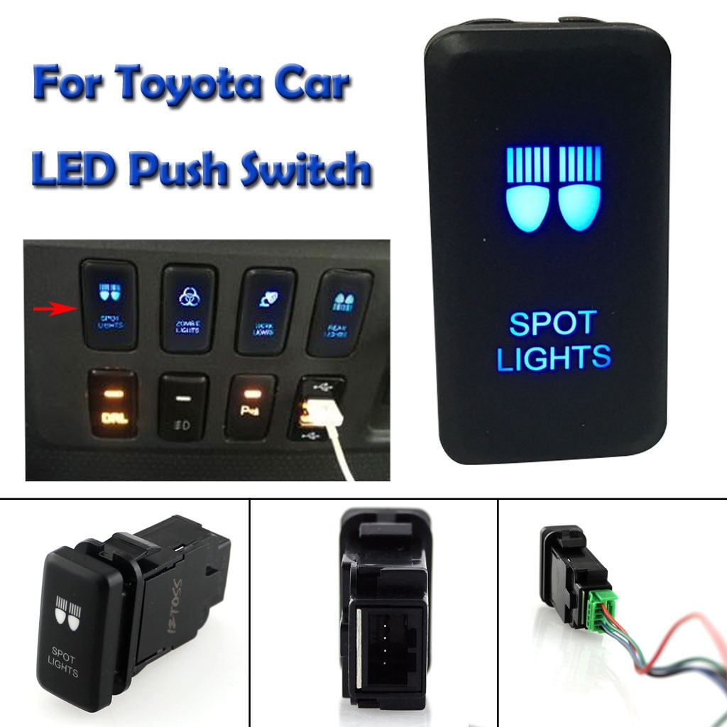 New 12V Blue LED SPOT LIGHTS Push Button Switch For 120 Series 2003 ...