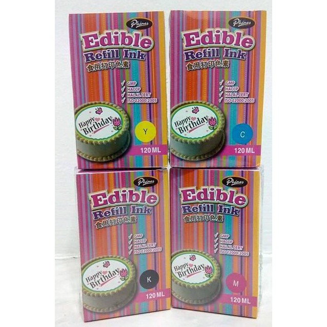 Edible Ink Food Ink Halal for Edible Image Printer CANON, HALAL JAKIM ...