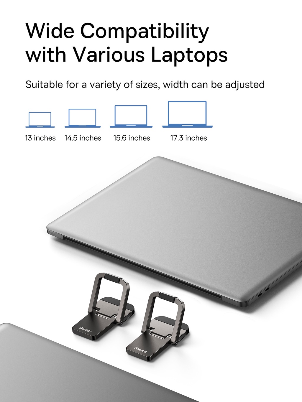 Baseus Slim Portable Laptop Kickstand 10KG Load-bearing Non-slip Zinc ...