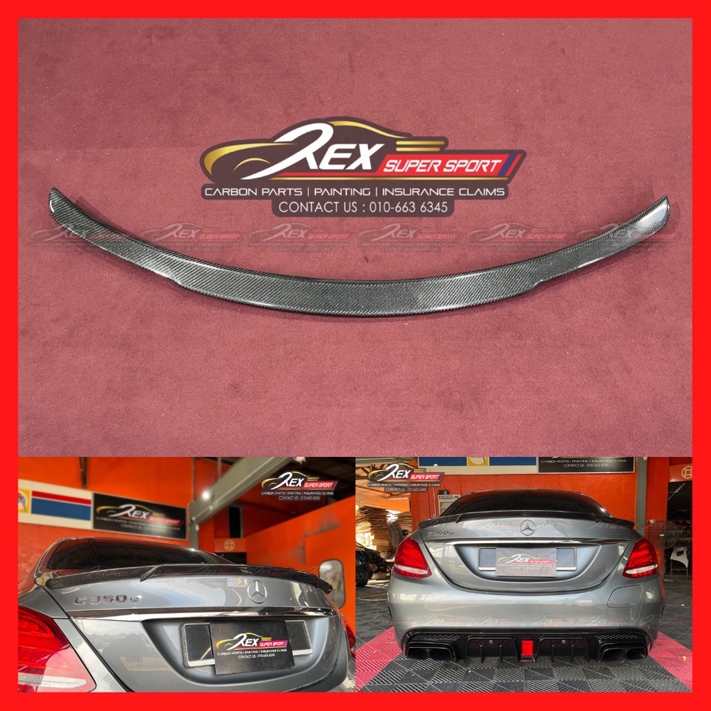 Mercedes C-CLASS W205 C200 C250 C300 C43 C63 Spoiler Carbon Brabus Rear ...