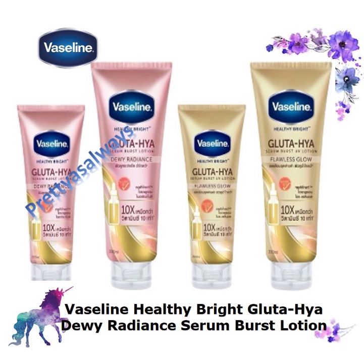 Vaseline Healthy Bright Gluta-Hya Dewy Radiance Serum Burst Lotion Dewy ...