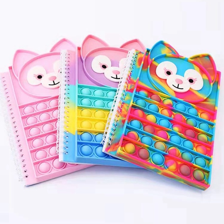 15 Designs Colour X Pop It Fidget Toy bubble Notebook books buku ...