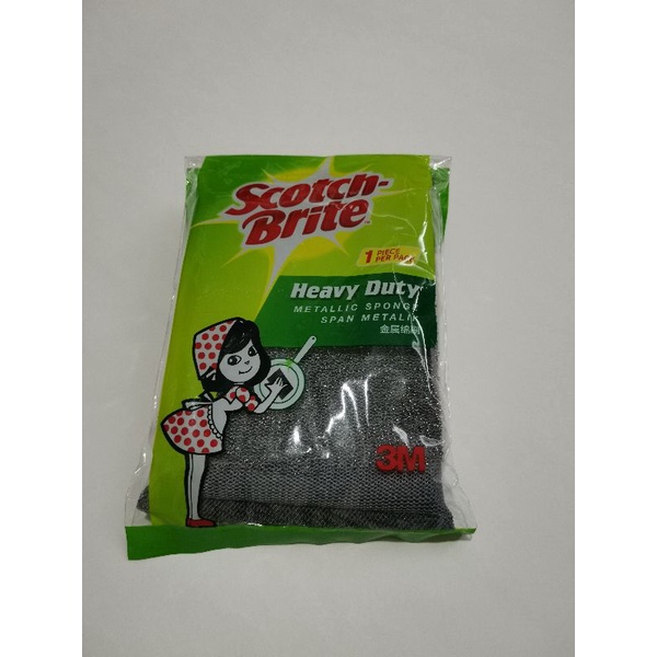 3M Scotch Brite Stainless Steel Metallic Sponge (1 Pc/Pack) | Shopee ...
