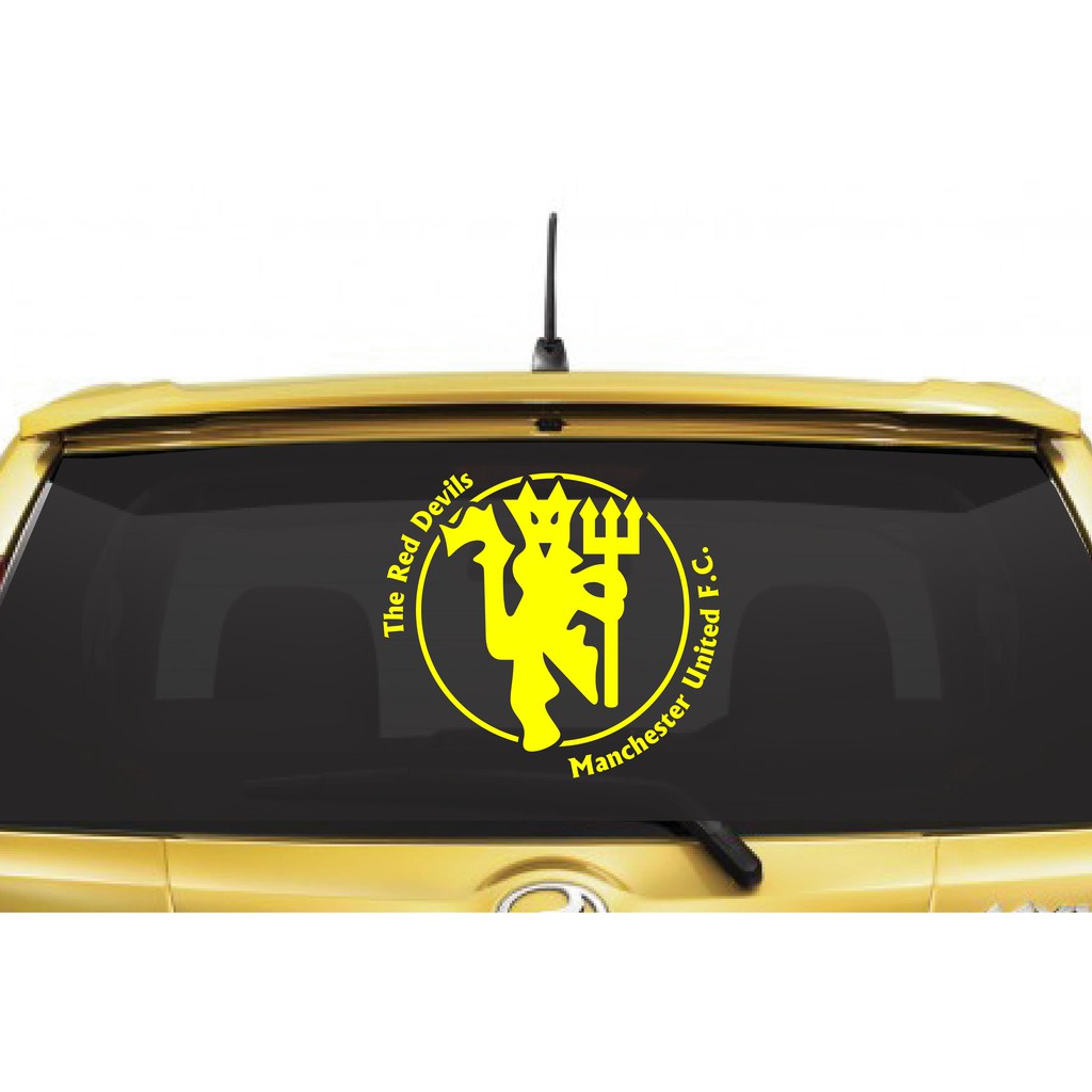Manchester United round Sticker, MU sticker, Car Sticker, MU supporters ...