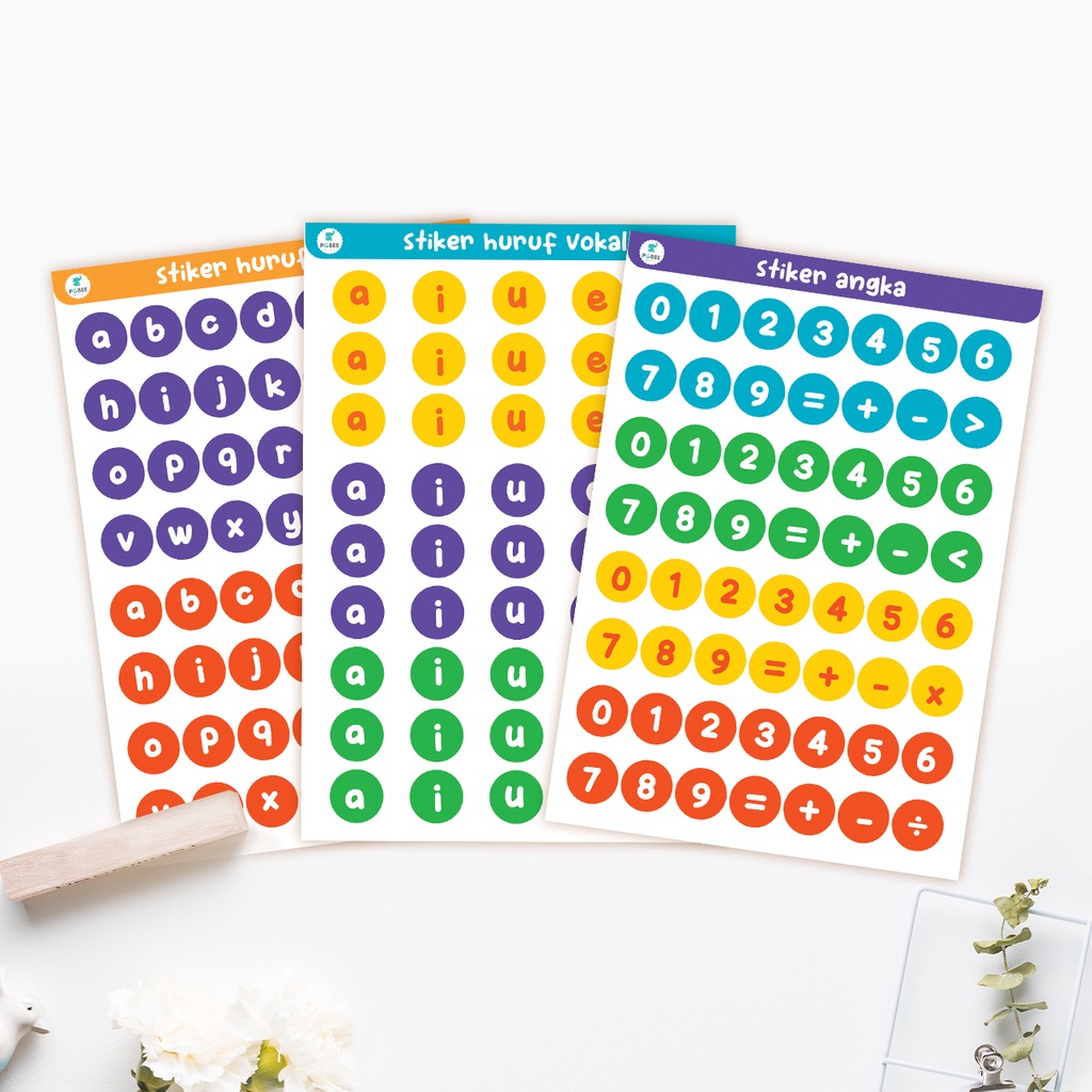 Bundling Dot Sticker Letters, Vocals and Numbers | Educational Toys for ...