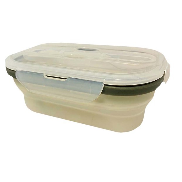FDA Silicone Foldable Food Box Lunch Storage Boxs Folding Microwaveable ...