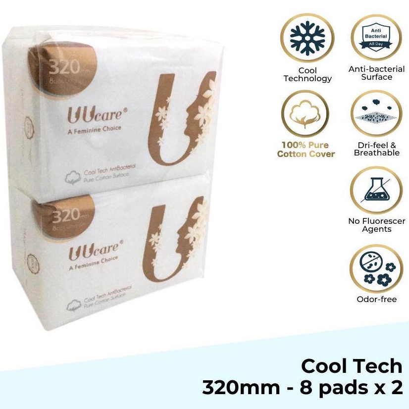 UU Care Sanitary Pads Wings/Panty Liner Crown/ Cool Tech 28cm /15cm 12s ...