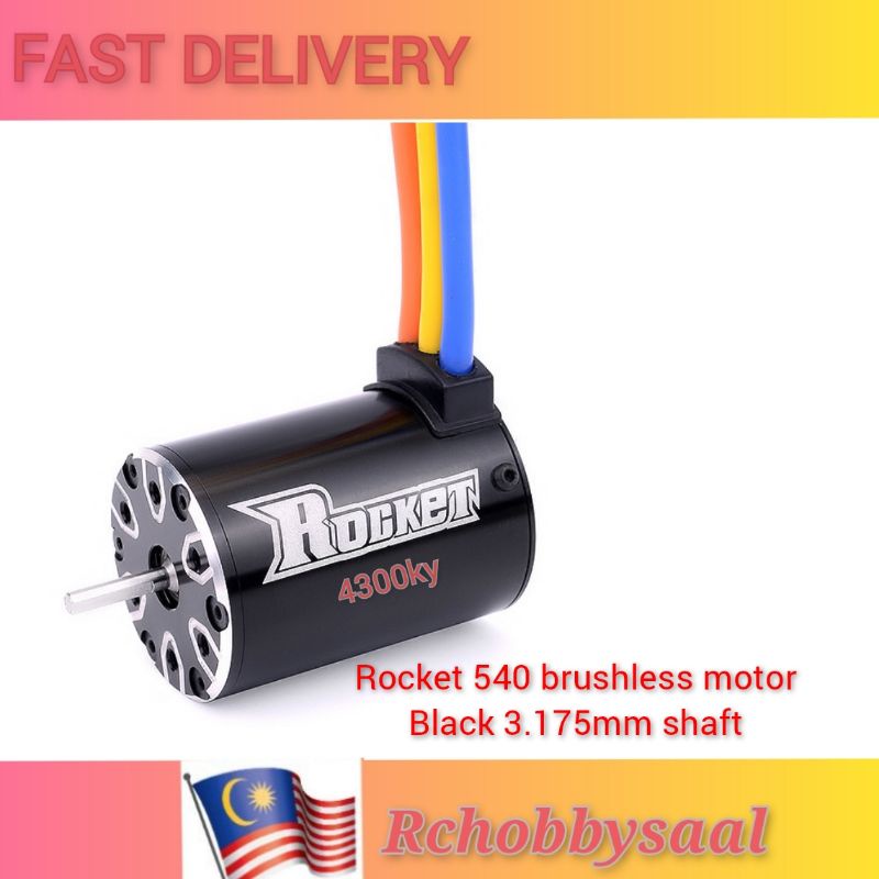 Rocket 540 brushless motor Black 3.175mm shaft 4300kv/3900kv/Surpass ...