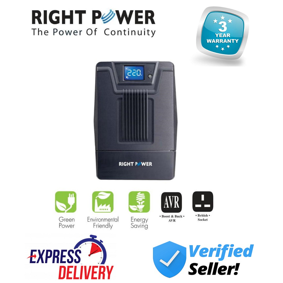 RIGHT POWER POWERTANK PRO P1250T 1250VA UPS (PTP1250T) | Shopee Malaysia