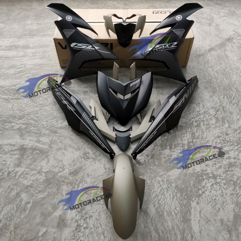 VELOZI RACING FULL BODY COVER SET SNIPER BLACK / TITANIUM MATT YAMAHA Y15ZR V1 & V2 | Shopee ...