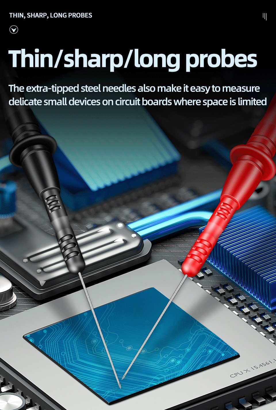 ANENG PT2003 2pcs Multimeter Test Lead Extention Piercing Needle Tip ...